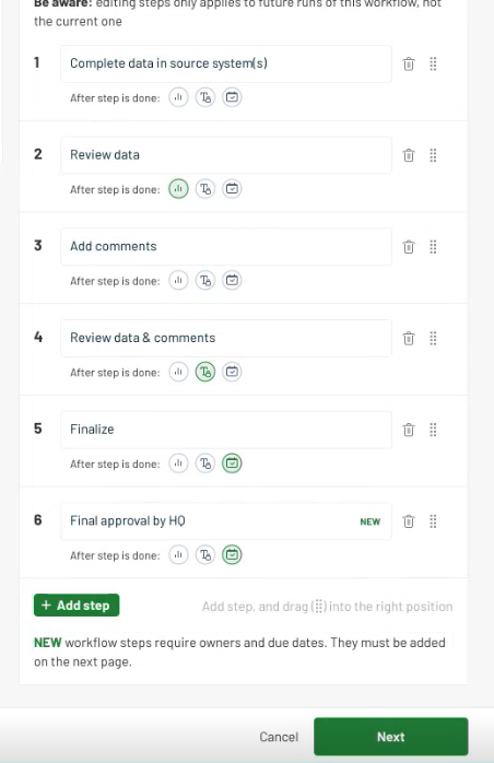 Customizable Workflow Steps – CXO